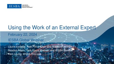 Webinar for the Using the Work of an External Expert Exposure Draft ...